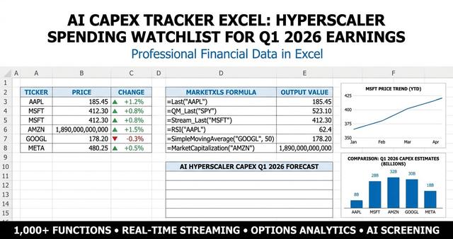 AI Capex Tracker Excel: Hyperscaler Spending Watchlist (2026) | MarketXLS