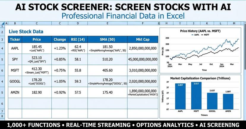AI Stock Screener: Screen Stocks with AI & Real-Time Data | MarketXLS