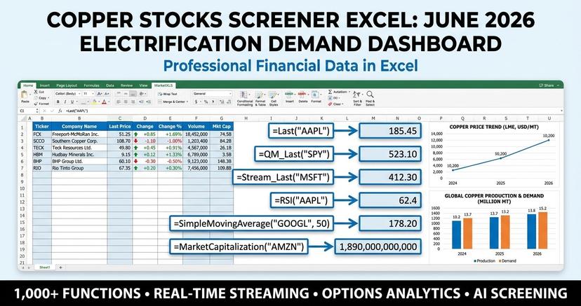 Copper Stocks Screener Excel: June 2026 Electrification Dashboard ...