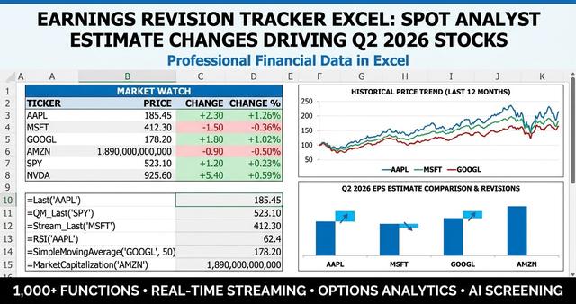Earnings Revision Tracker Excel: Q2 2026 Analyst Estimate Changes ...