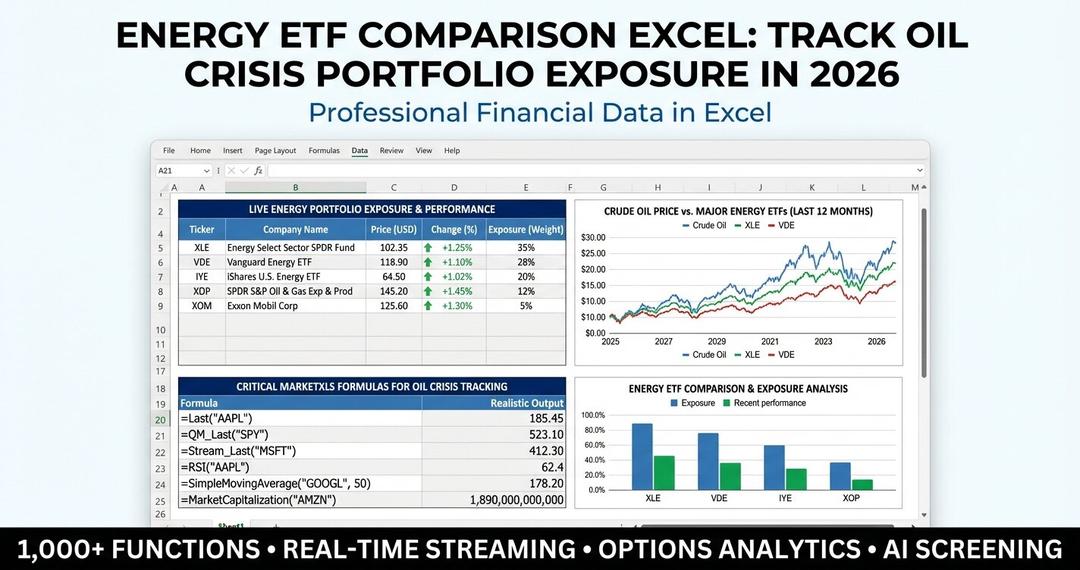 Energy ETF Comparison Excel: Oil Crisis Portfolio Tracker (2026 ...
