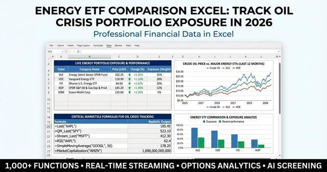 Energy ETF Comparison Excel: Oil Crisis Portfolio Tracker (2026 ...