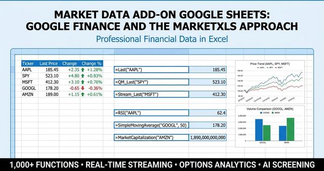 Market Data Add-On Google Sheets: Google Finance + MarketXLS (2026 ...