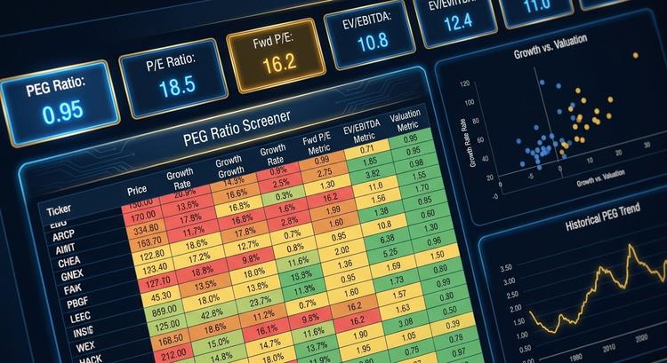 PEG Ratio Screener Excel: Growth-Value Dashboard (June 2026) | MarketXLS