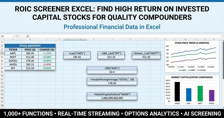 ROIC Screener Excel: Build a Quality Compounders Dashboard (June 2026 ...