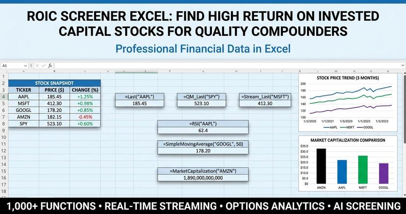 ROIC Screener Excel: Build a Quality Compounders Dashboard (June 2026 ...