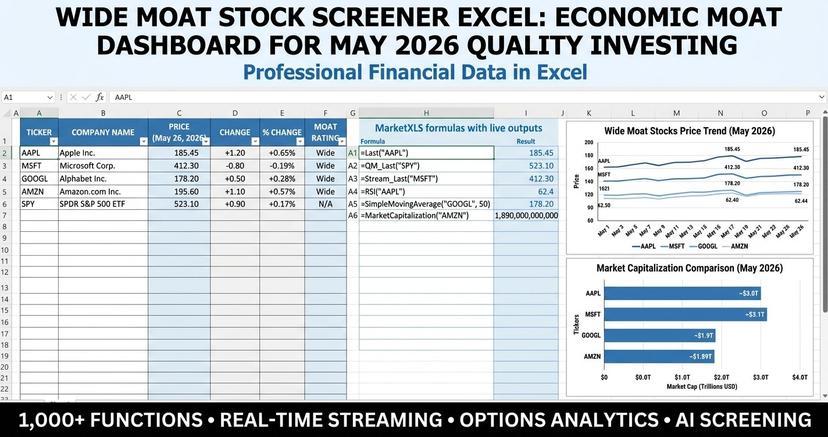 Wide Moat Stock Screener Excel: Economic Moat Dashboard (May 2026 ...